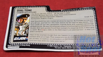 Hot Spot Collectibles and Toys - Gi Joe File Cards and Card Backers