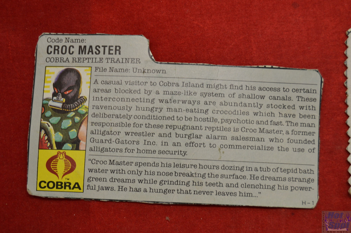 Hot Spot Collectibles and Toys - 1987 Croc Master File Card