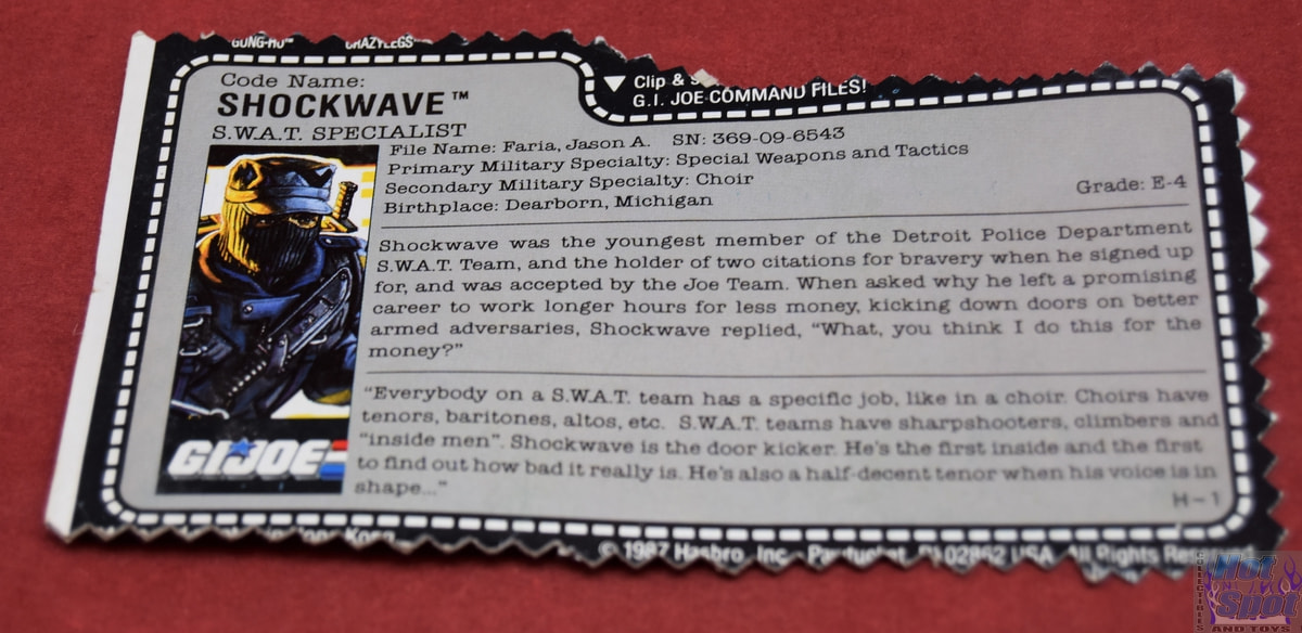 Hot Spot Collectibles and Toys - 1988 Shockwave File Card