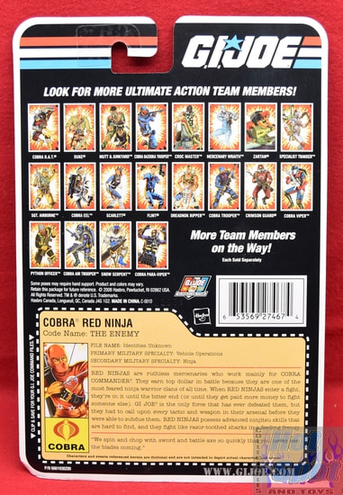 Hot Spot Collectibles and Toys - 25th Anniversary Cobra Red Ninja The ...